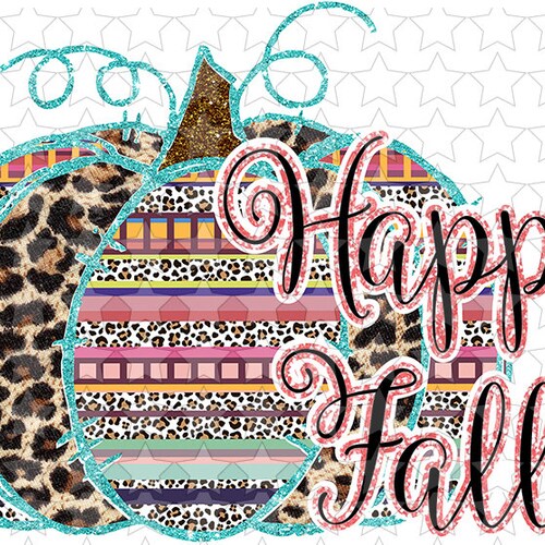 Sublimation & Htv Transfers Leopard Blue Pumpkin - Etsy