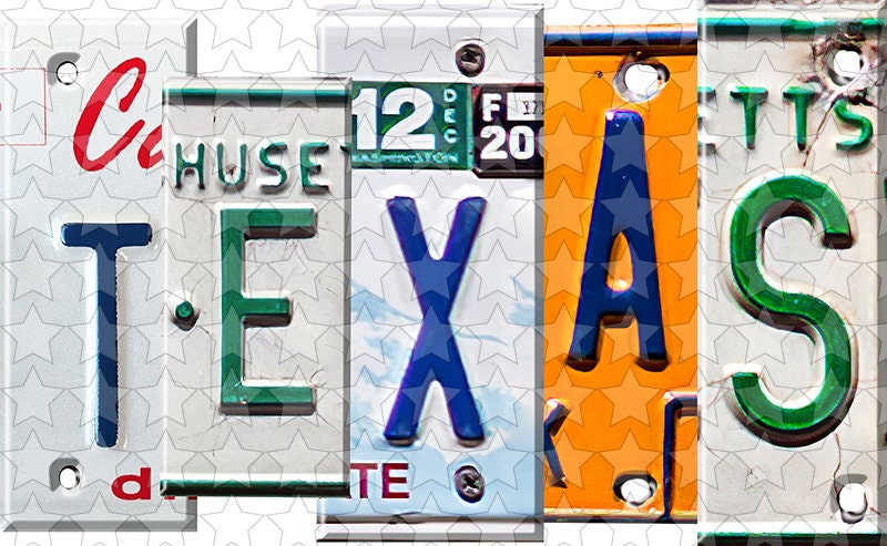 Sublimation & Htv Transfers License Plate TEXAS - Etsy