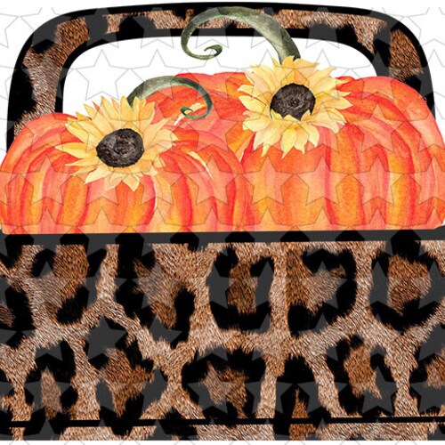 Sublimation & Htv Transfers Hello Fall Leopard Striped Pumpkin - Etsy