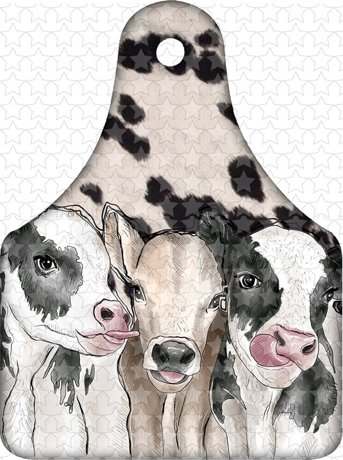 Sublimation & Htv Transfers Three Cow Cow Tag - Etsy