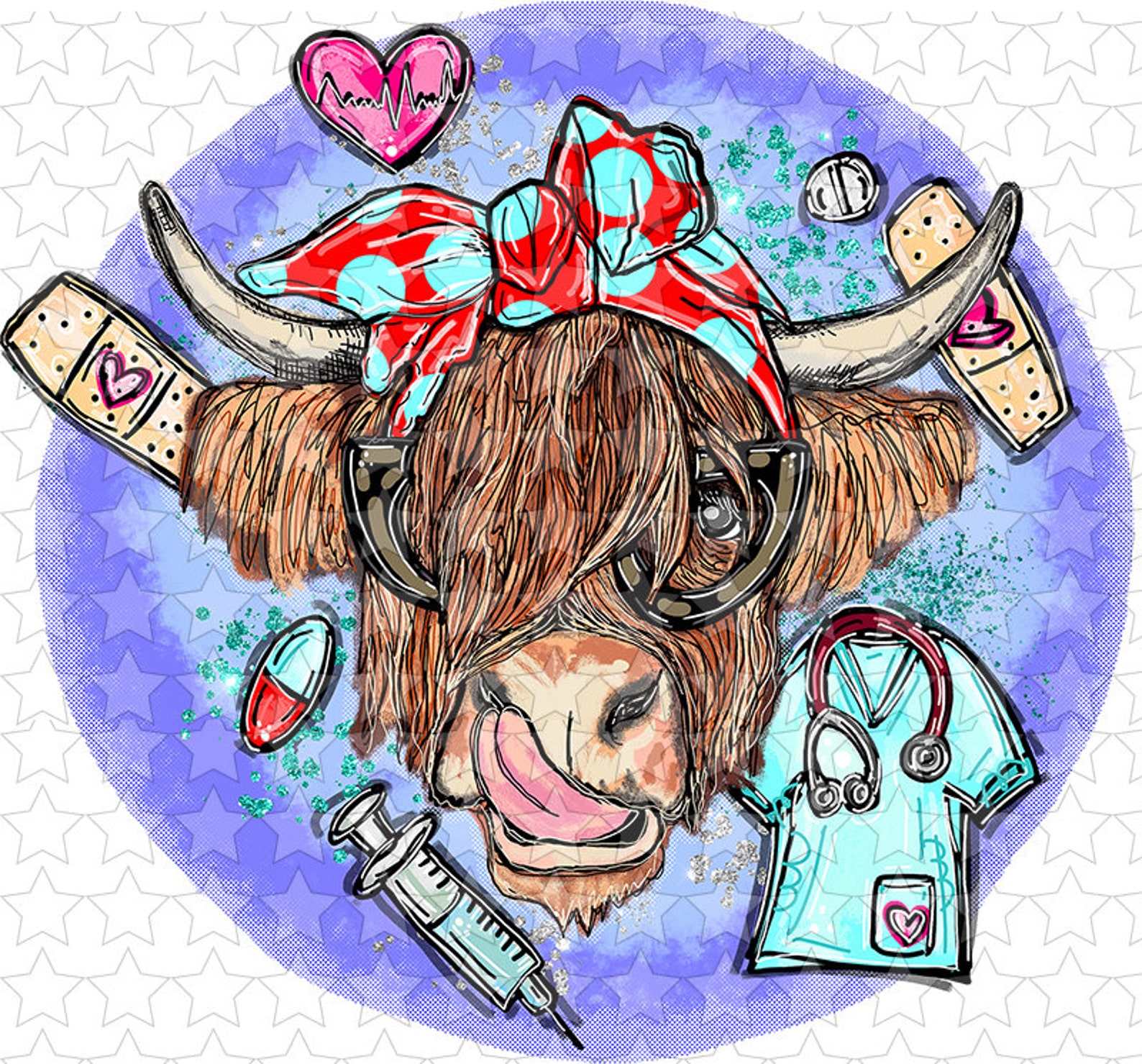 Sublimation & Htv Transfers Nurse Cow - Etsy