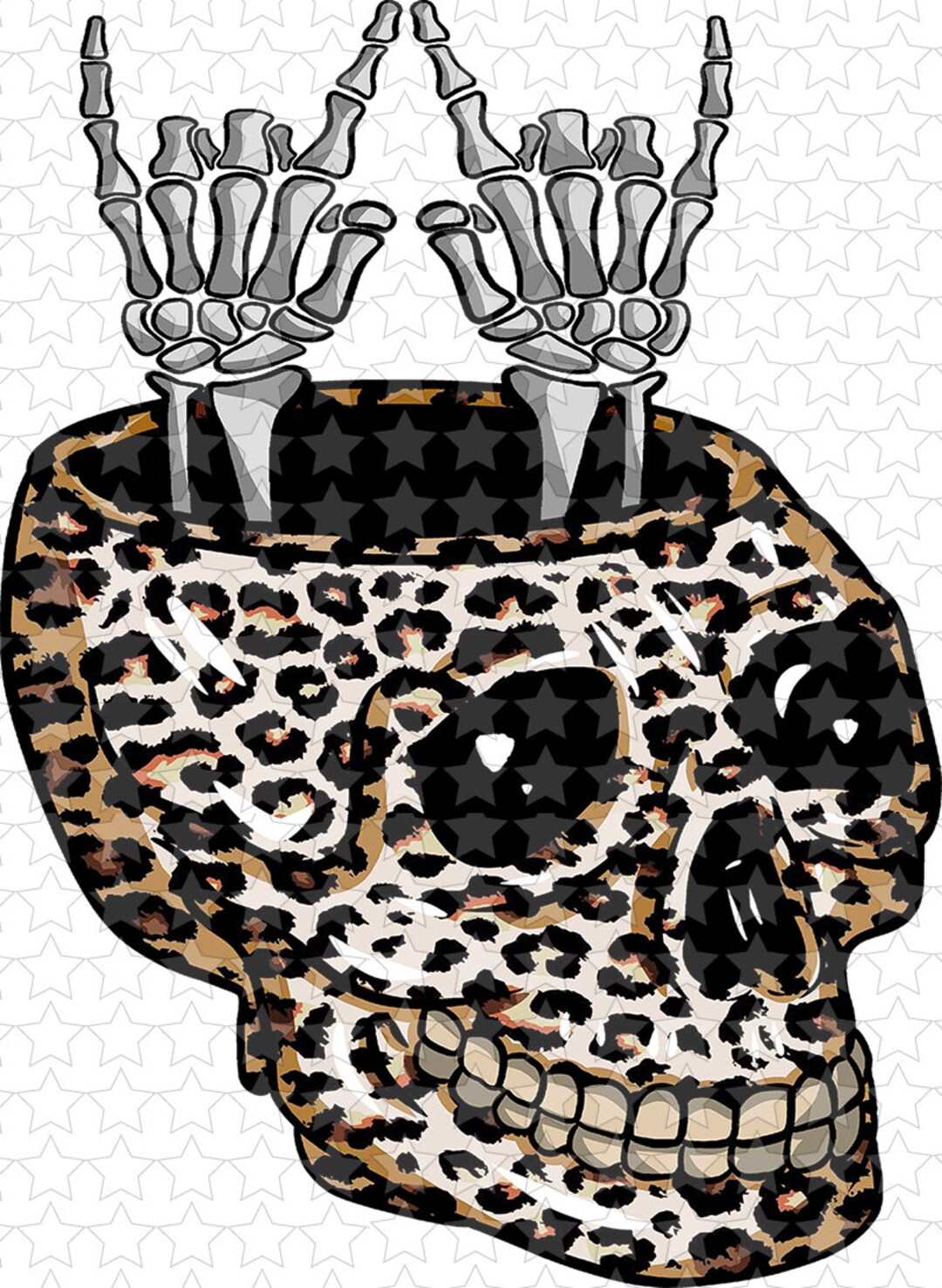 Sublimation & Htv Transfers Leopard Skull - Etsy