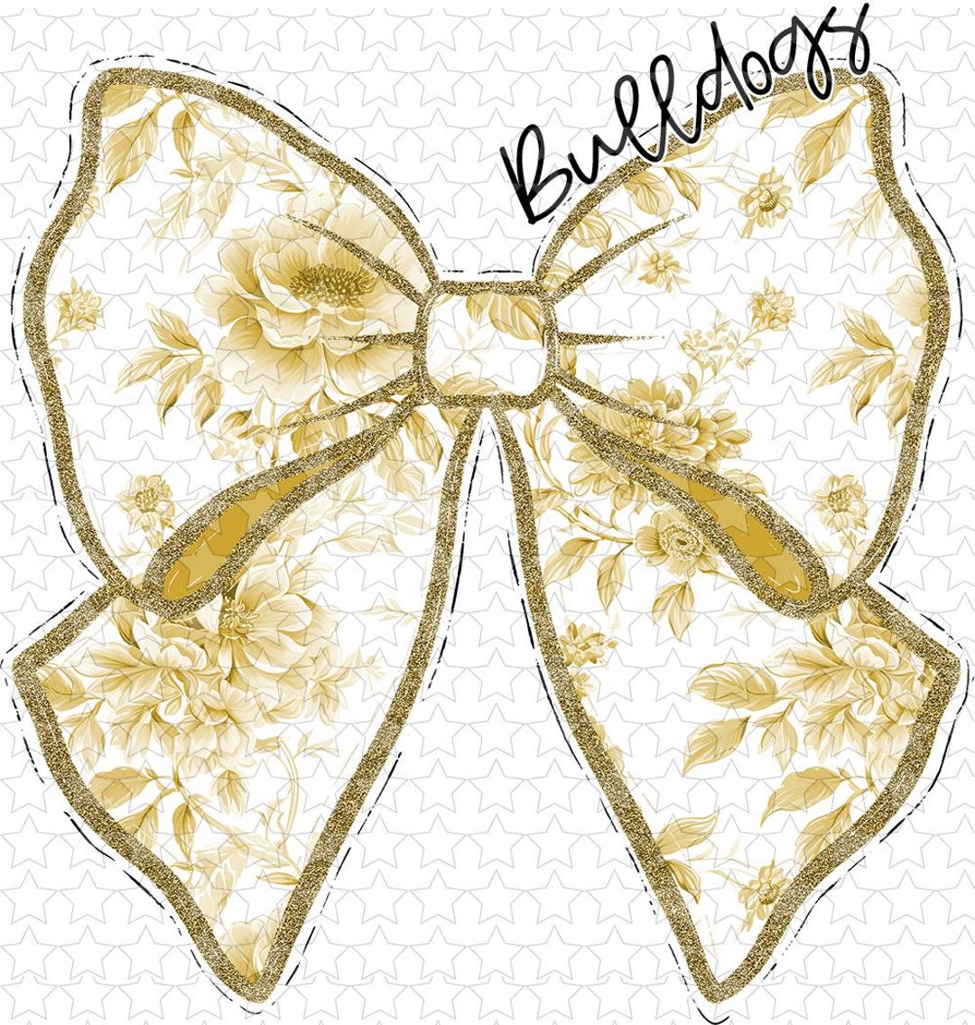 Sublimation & Htv Transfers Personalized Vegas Gold Bow - Etsy