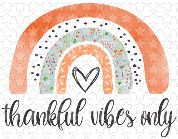Sublimation & htv transfers Fall THankful rainbow | Etsy