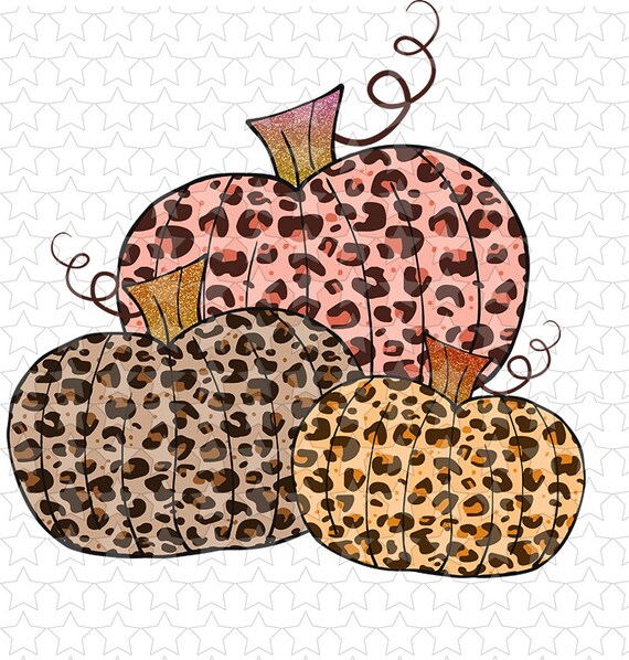 Sublimation & Htv Transfers 3 Leopard Pumpkins | Etsy