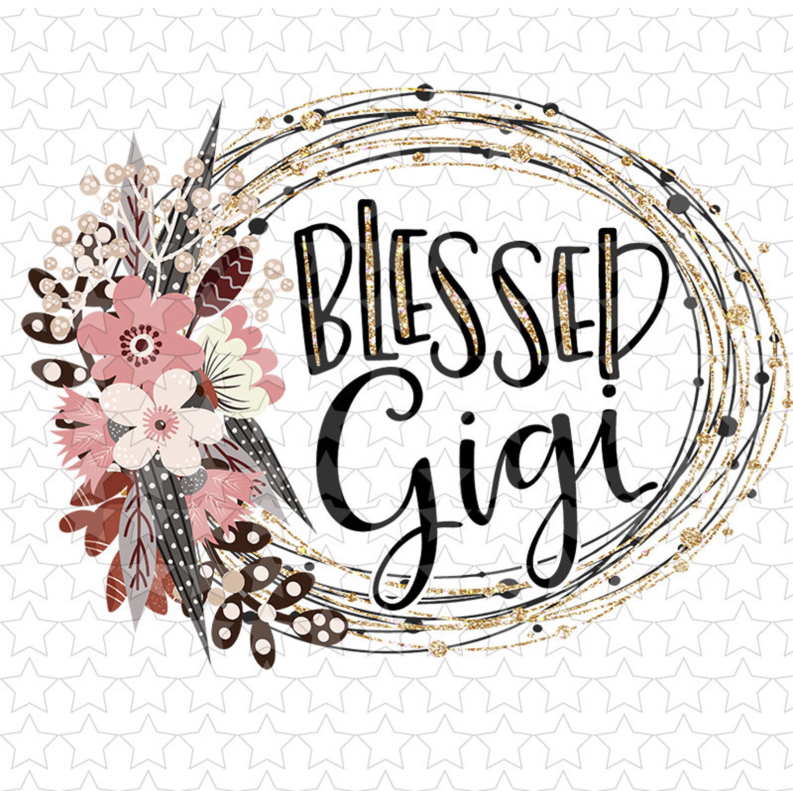 Sublimation & Htv Transfers Blessed Gigi - Etsy