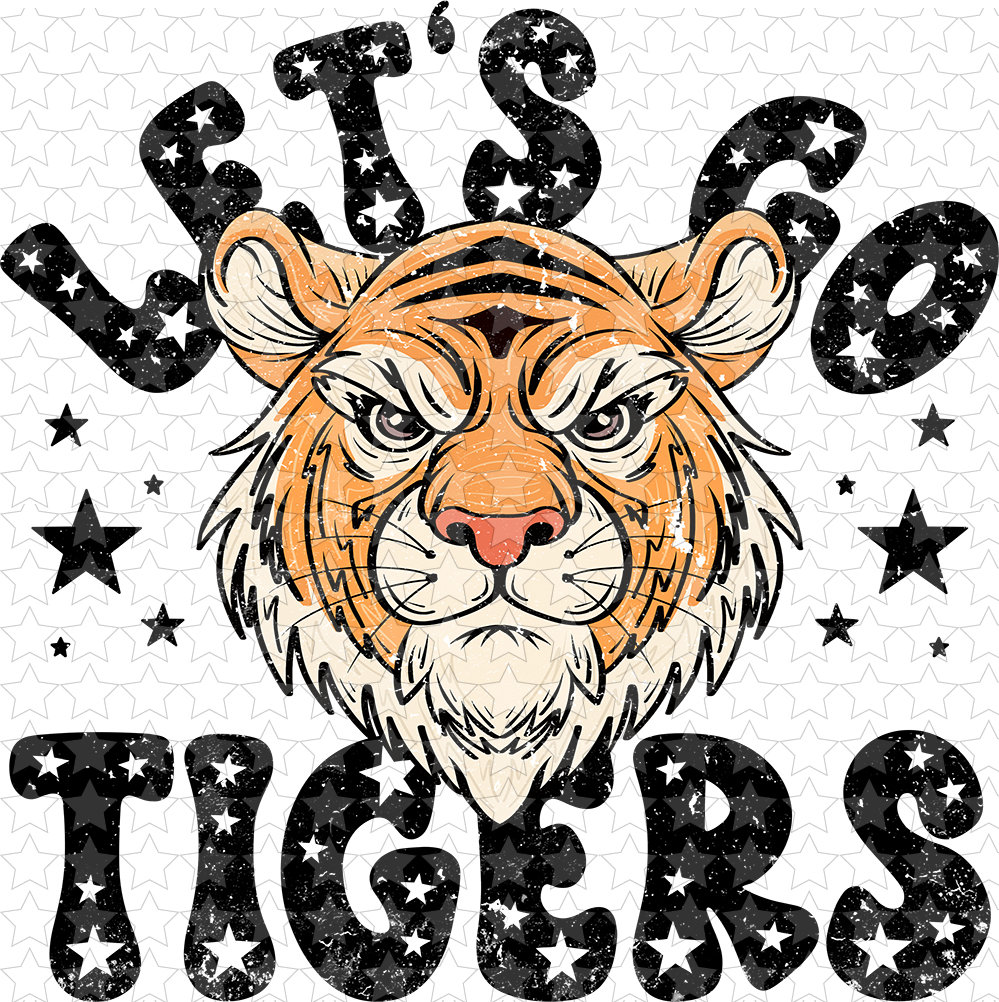 Sublimation & Htv Transfers Let's Go Tigers - Etsy