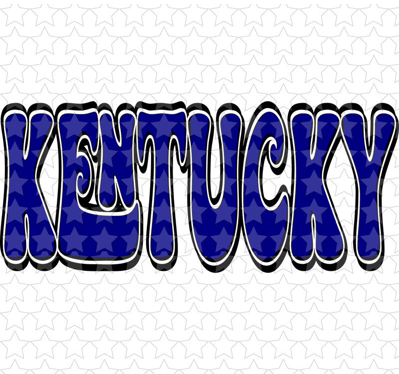 Sublimation & Htv Transfers Kentucky Retro Blue - Etsy