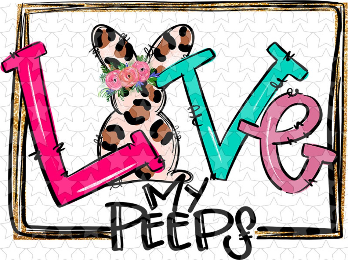 Sublimation & Htv Transfers Love Peeps - Etsy