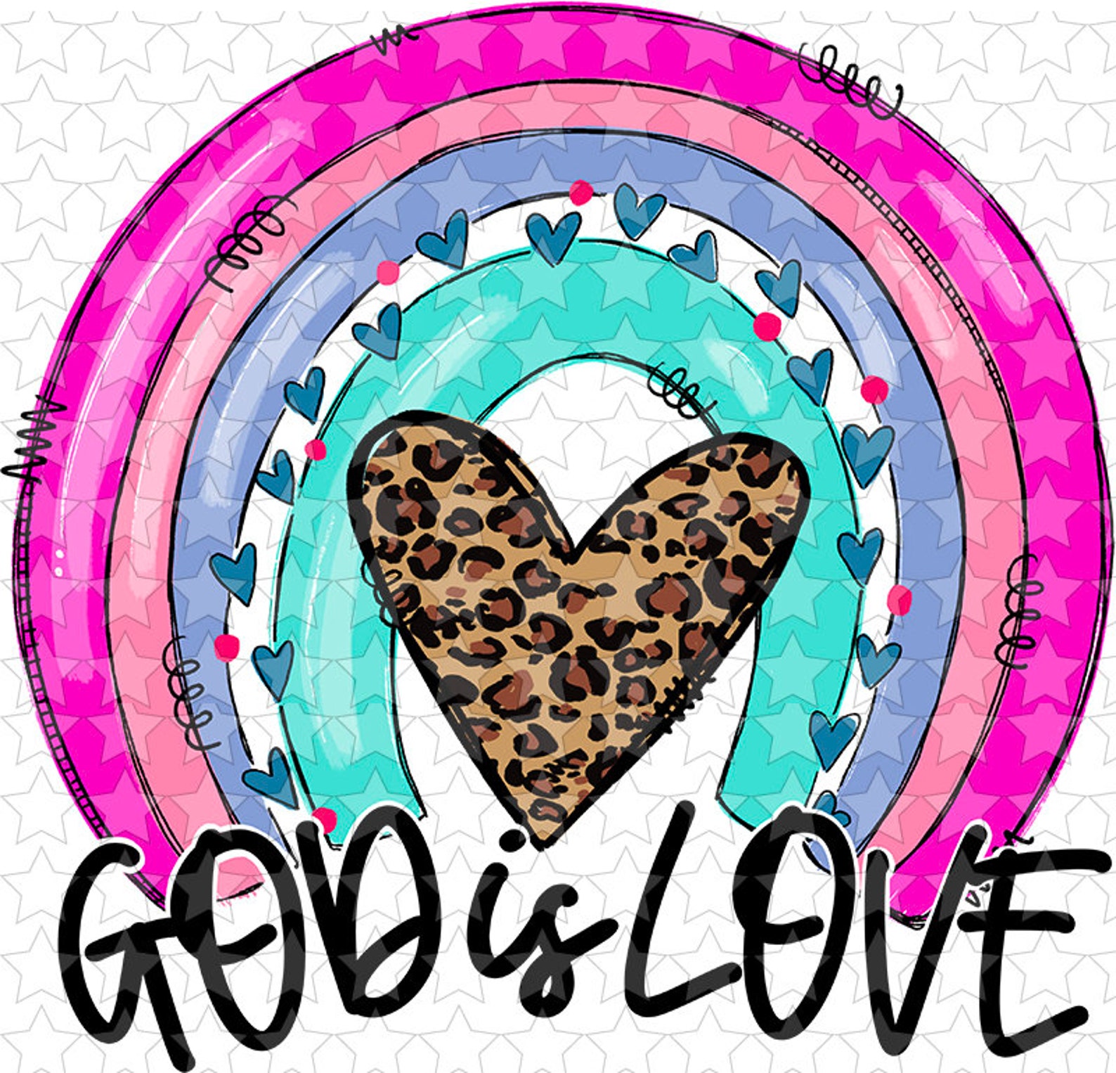 Sublimation & Htv Transfers God is Love Rainbow - Etsy
