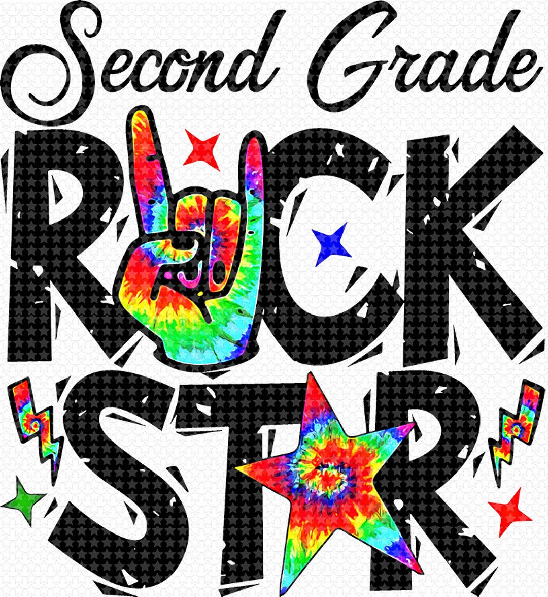 Sublimation & Htv Transfers Second Grade Rock Star - Etsy