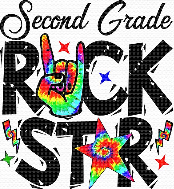 Sublimation & Htv Transfers Second Grade Rock Star | Etsy