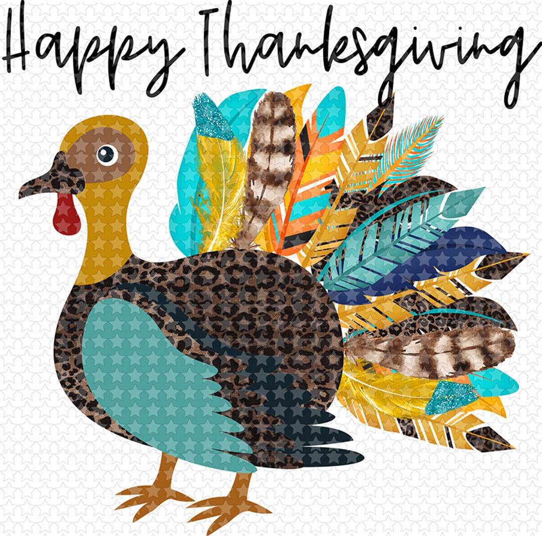 Sublimation & Htv Transfers Happy Thanksgiving Turkey - Etsy