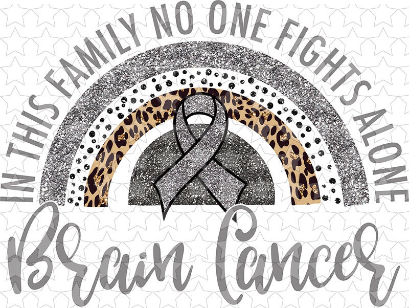 Sublimation & Htv Transfers Brain Cancer Rainbow Silver - Etsy