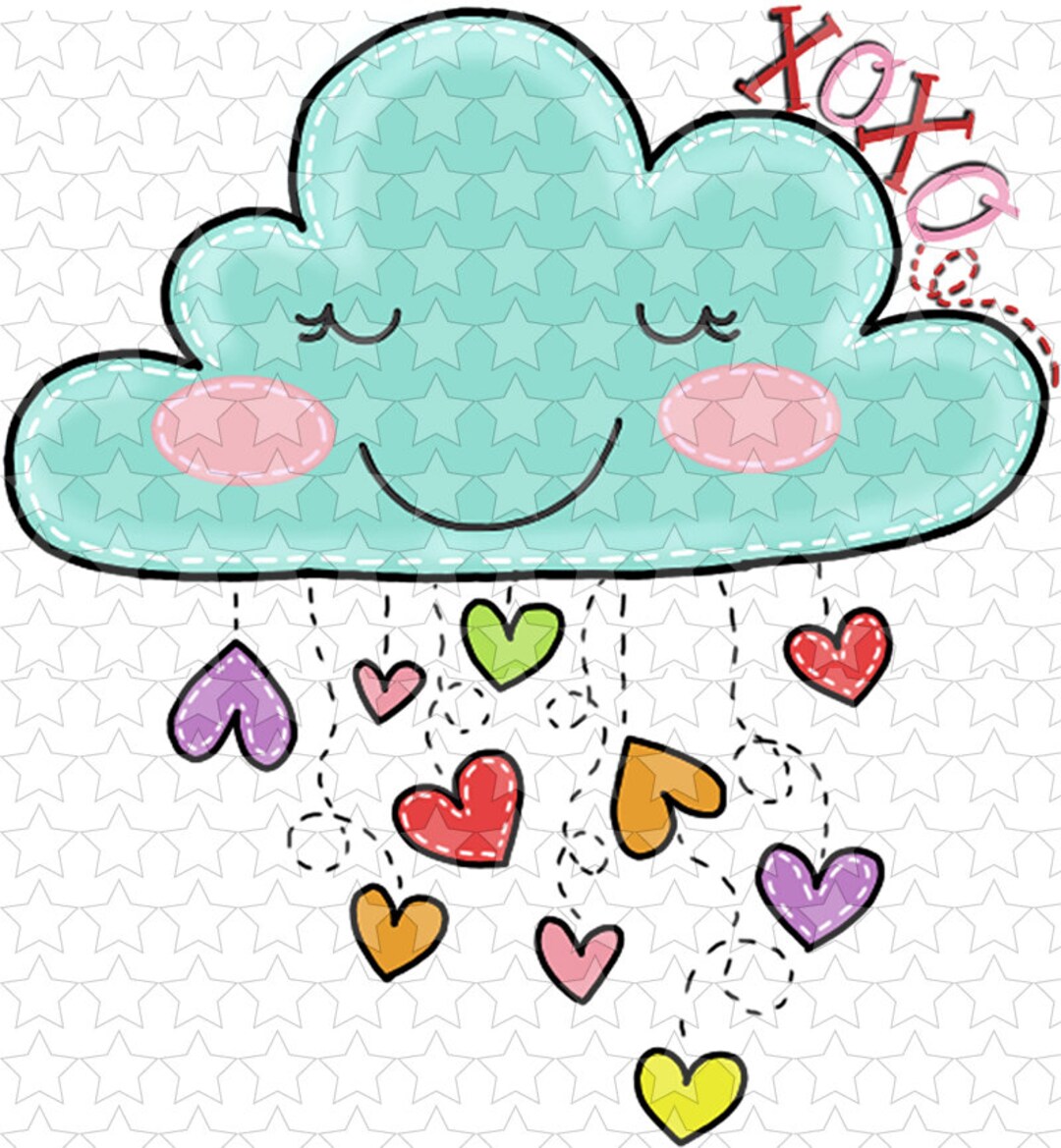 Sublimation & Htv Transfers Heart Rain - Etsy