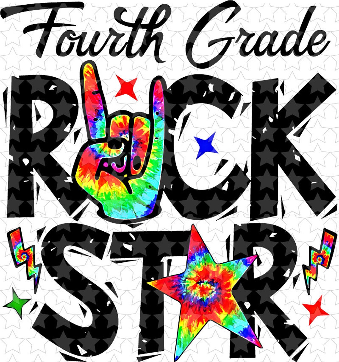 Sublimation & Htv Transfers Fourth Grade Rock Star - Etsy