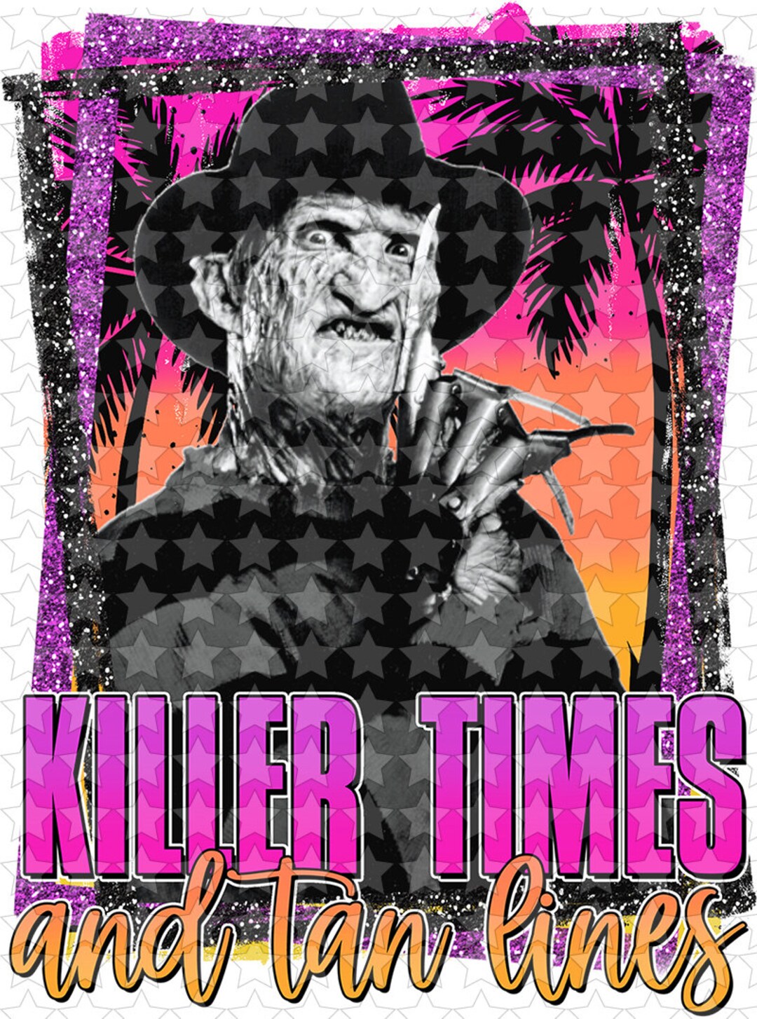 Sublimation & Htv Transfers Killer Times and Tan Lines Feddy Kreuger - Etsy