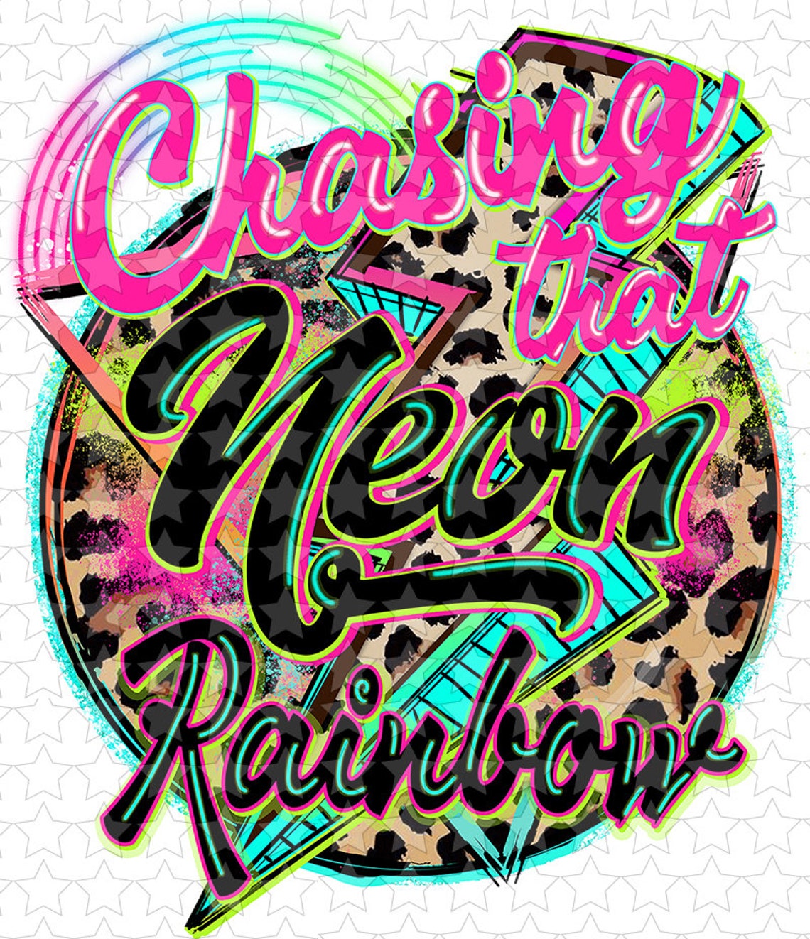 Sublimation & Htv Transfers Cling to the Neon Rainbow - Etsy