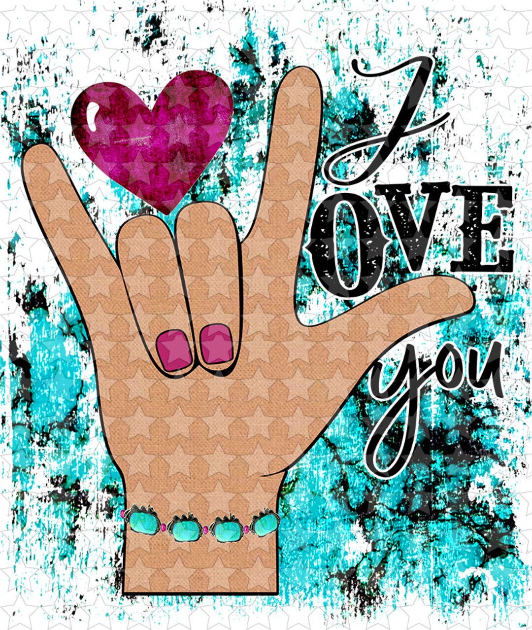 Sublimation & Htv Transfers I Love You Sign - Etsy