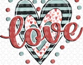 Sublimation & Htv Transfers Love Heart - Etsy