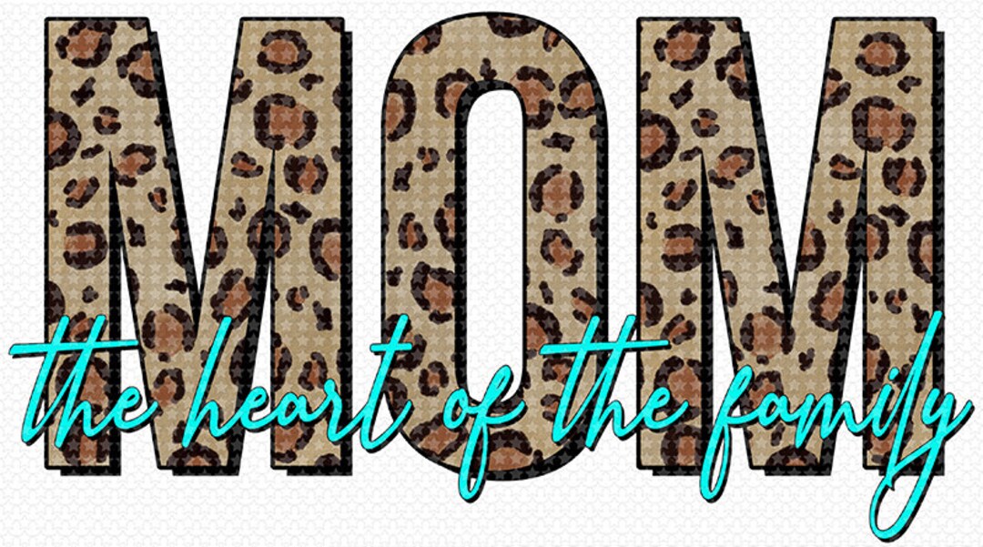 Sublimation & Htv Transfers Mom the Heart of the Family - Etsy