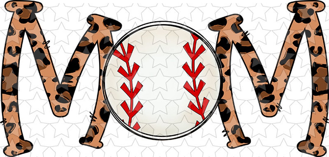 Sublimation & Htv Transfers Baseball Mom Leopard Doodle - Etsy