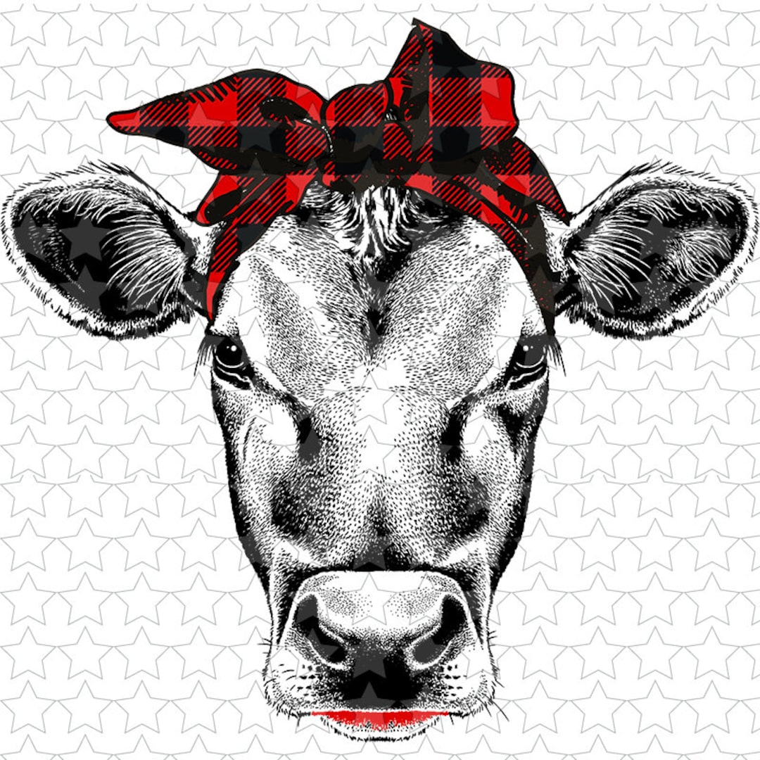 500 Buffalo Plaid Cow - Etsy