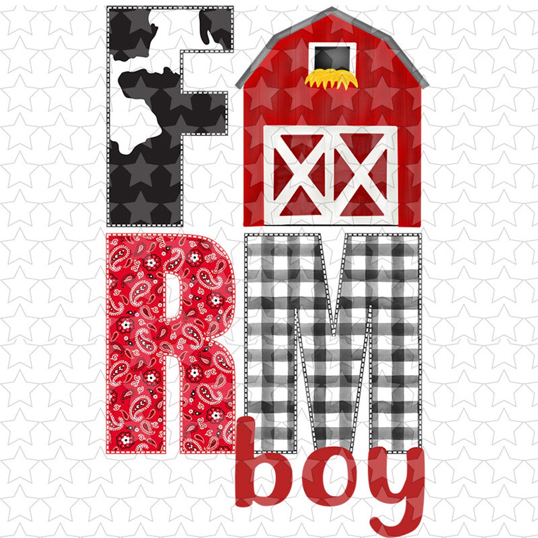 Sublimation & Htv Transfers Farm Boy - Etsy