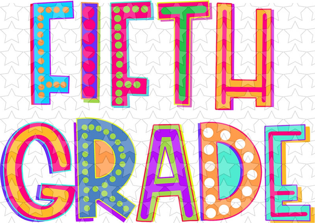 Sublimation & Htv Transfers Fifth Grade - Etsy