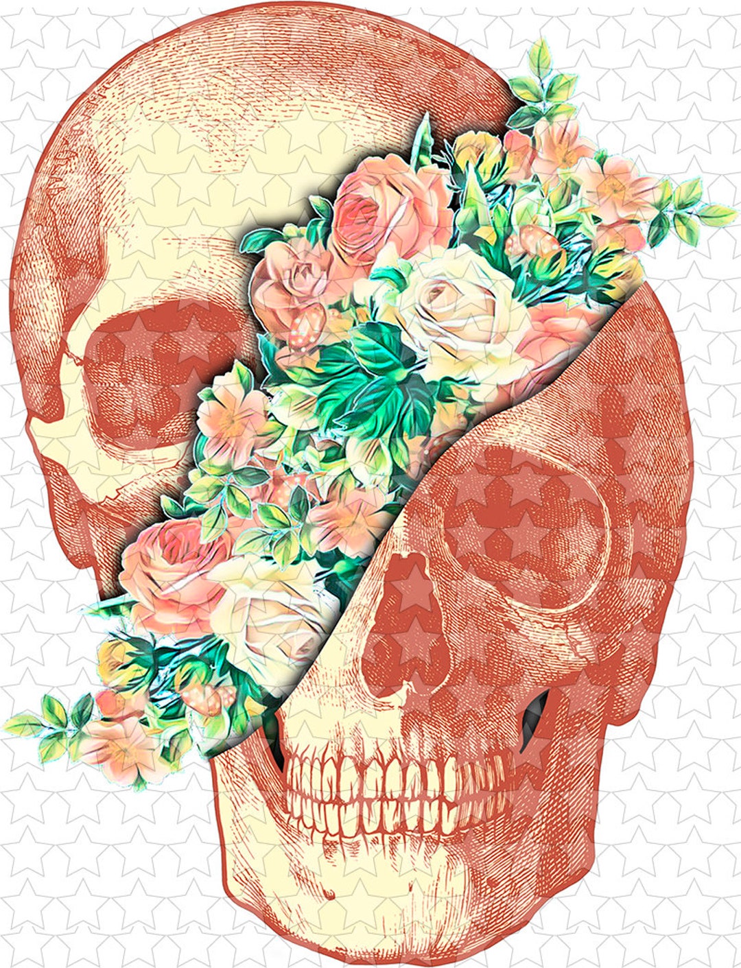 Sublimation & Htv Transfers Valentines Skull - Etsy