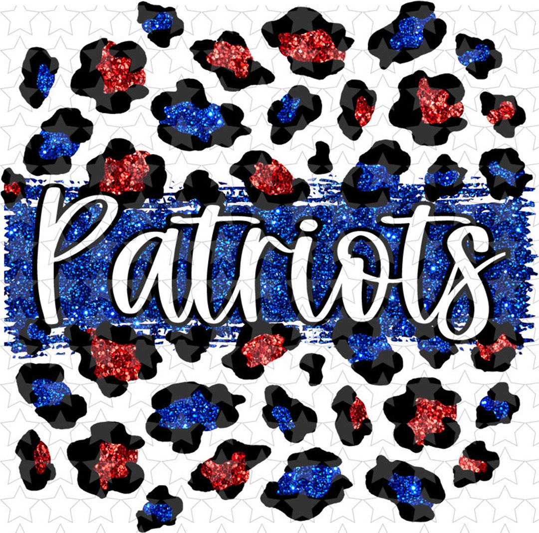 1121836 Personalized Red and Blue Leopard Brush Stroke - Etsy