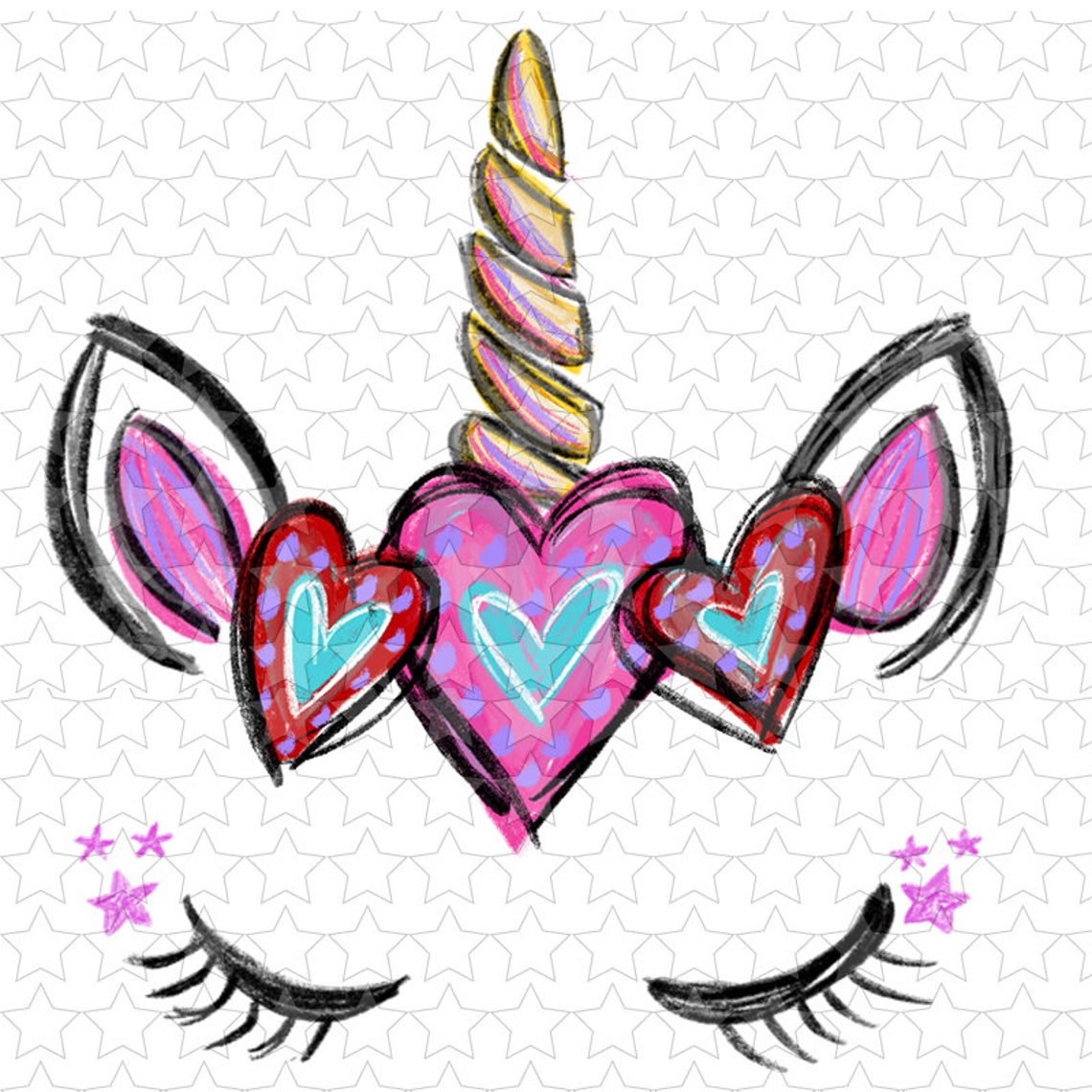 Sublimation & Htv Transfers Valentine Heart Unicorn - Etsy