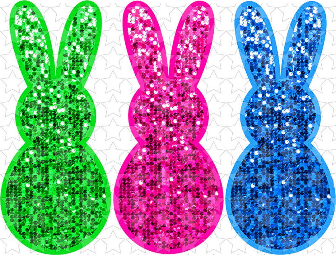 Sublimation & Htv Transfers Sequin Bunnies - Etsy