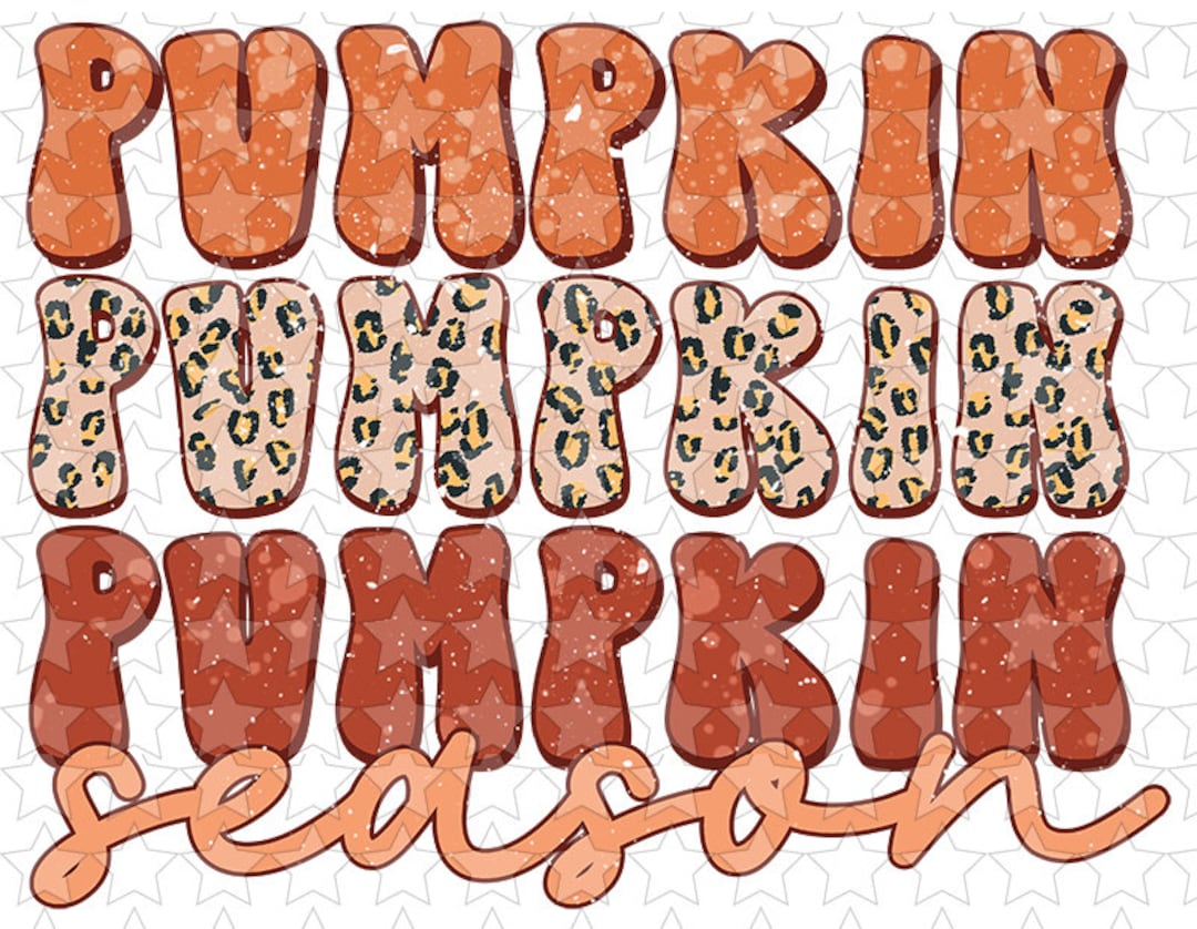 Sublimation & Htv Transfers Pumpkin Season Stacked - Etsy