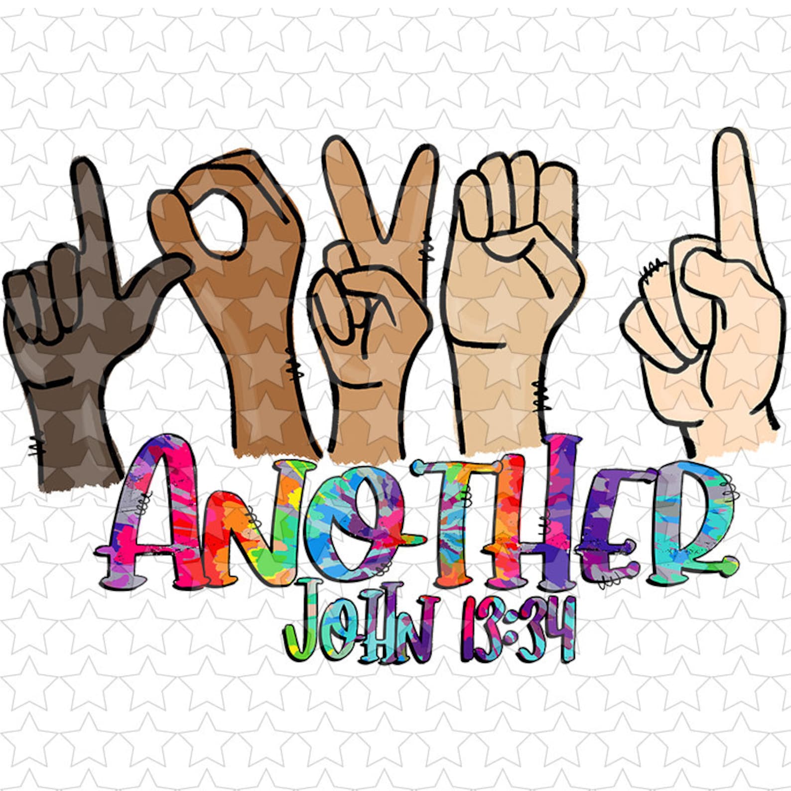 Sublimation & Htv Transfers Sign Language Love One Another - Etsy