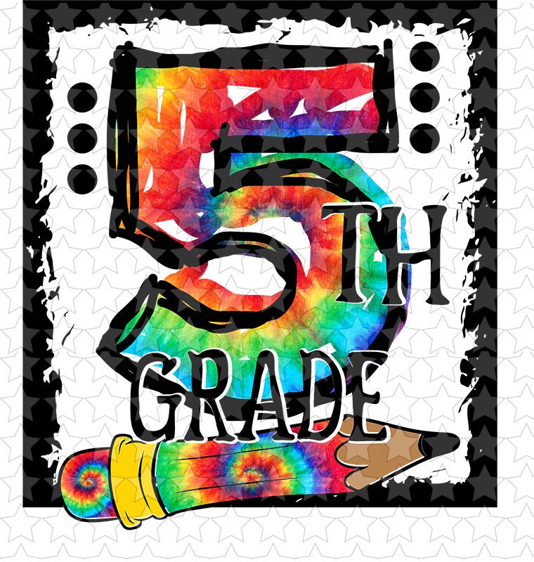 Sublimation & Htv Transfers 5th Grade Tie-dye - Etsy