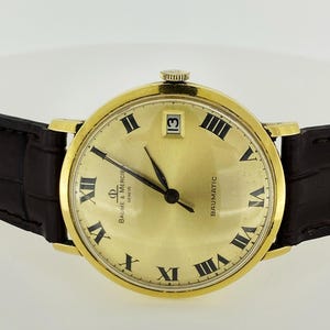 18K Gold Baume & Mercier Baumatic Watch, BM Baumatic 30 Jewels, BM Ref ...