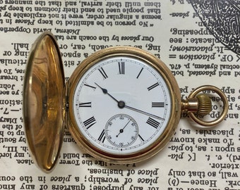 Antique *1902* 14k Yellow Gold “american Waltham Watch Co” Double ...