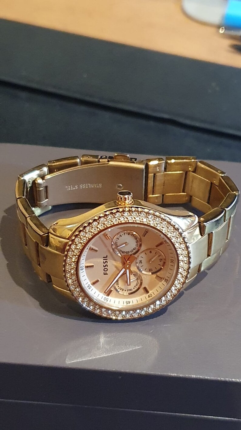 Fossil Rose Gold Plated & Mother of Pearl Day-date 38mm Watch With ...