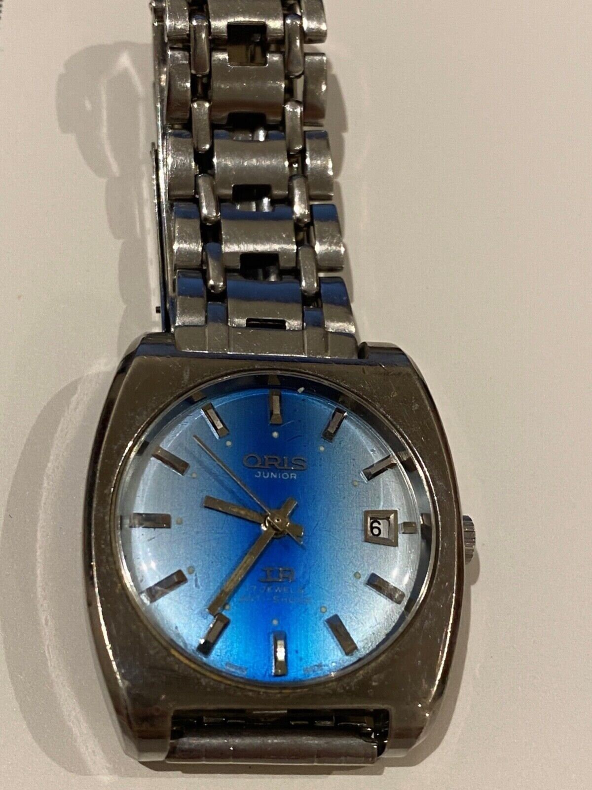 Oris Junior Automatic Blue Dial Watch, Oris Vintage 1970's Automatic ...