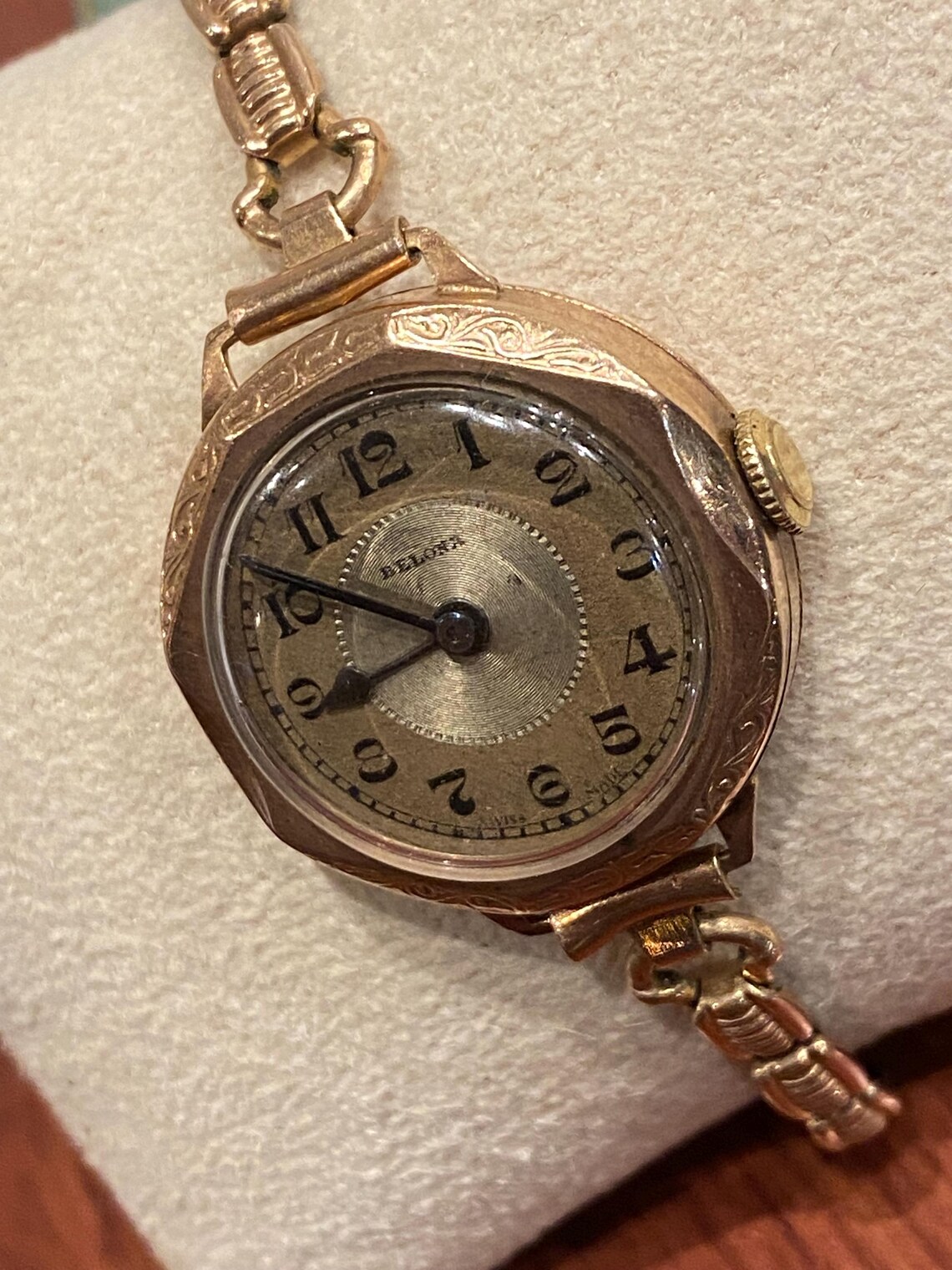 An Art-deco C1920's 9K Rose Gold Octagonal 26mm Case Belona Ladies ...
