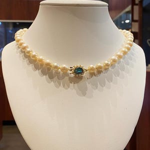 Cultured Pearl Princess Length 45cm Necklace With 9K Gold, Opal & Pearl ...