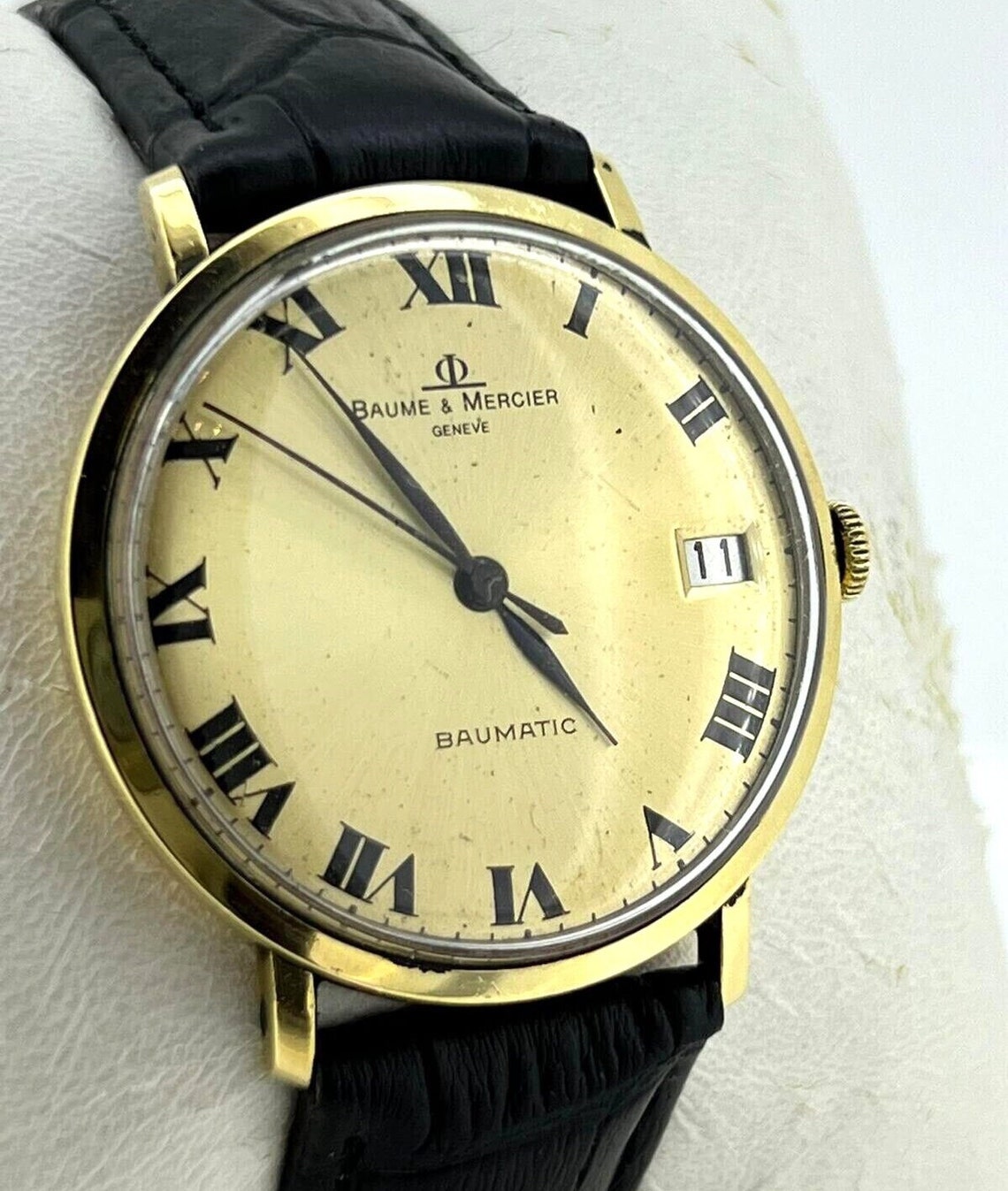 18K Gold Baume & Mercier Baumatic Watch, BM Baumatic 30 Jewels, BM Ref ...