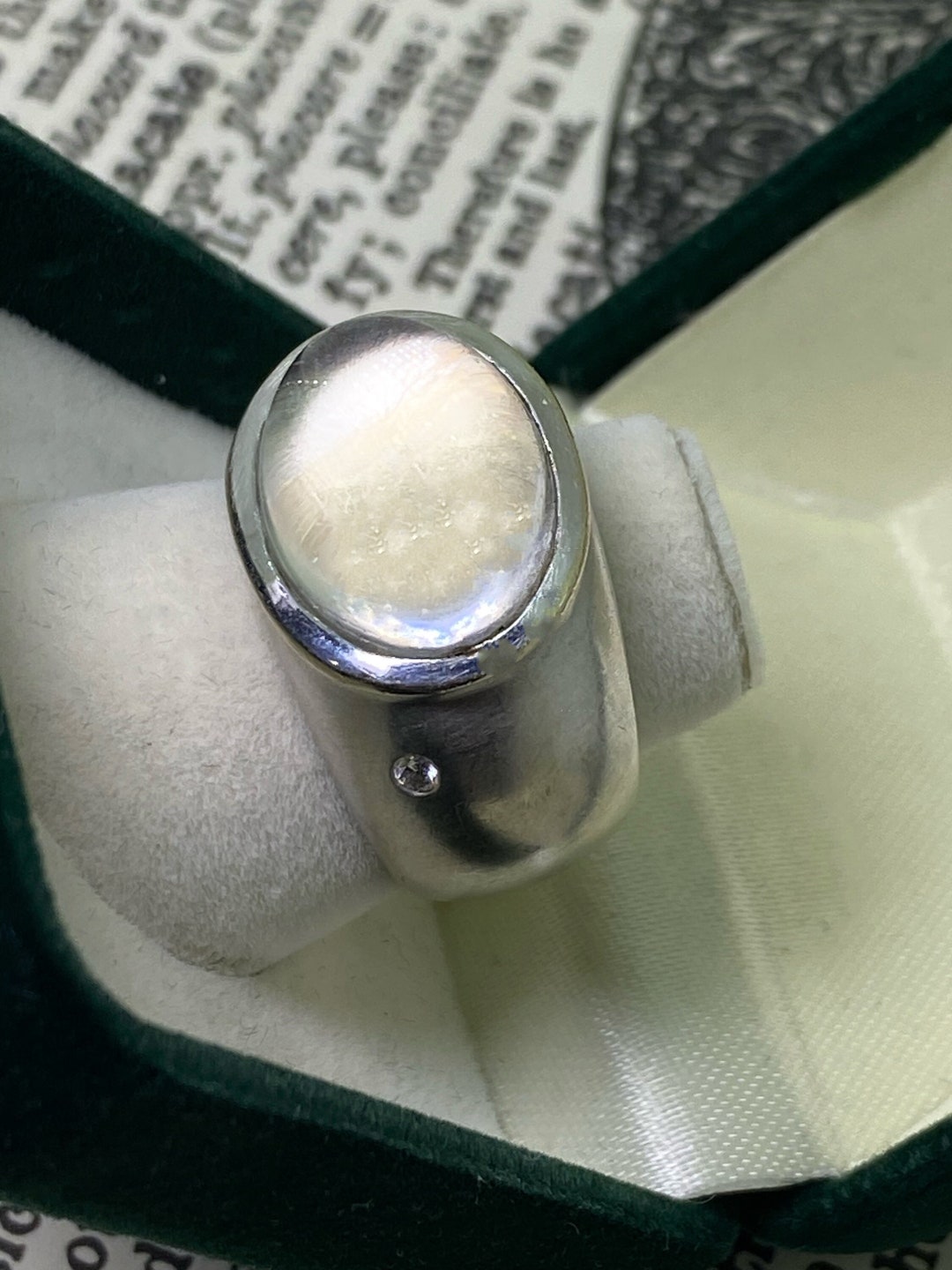 H. Stern 18K Gold Mens' Signet Ring, H. Stern Cabochon Quartz Diamond ...