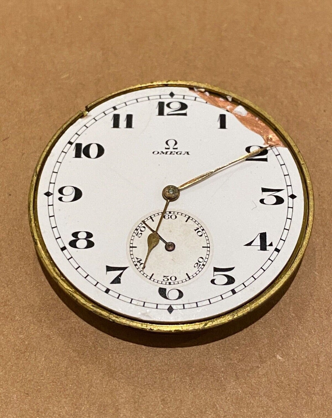 Omega Pocket Watch Movement, 15 Jewels, Caliber 19, Size 16 + Dial ...