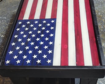 American Flag Coffee Table - Etsy