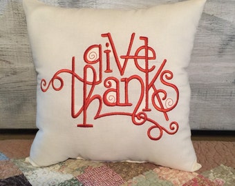 Give thanks pillow | Etsy