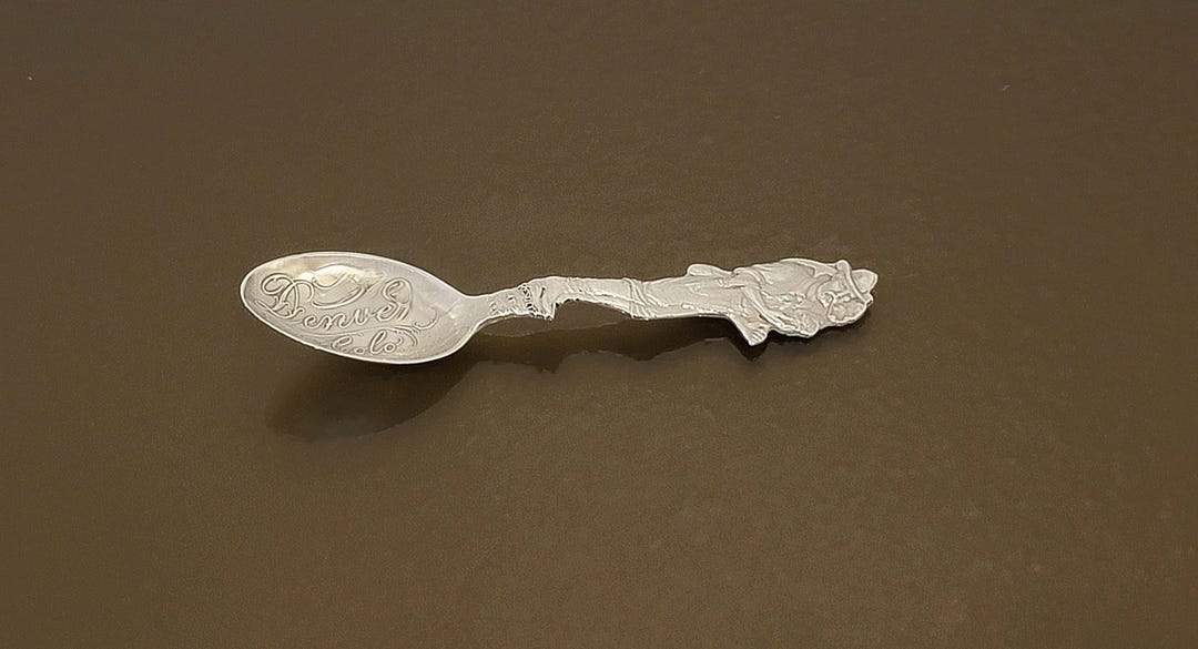 Antique Denver Colorado Sterling Silver Mining Souvenir Spoon – Figural ...