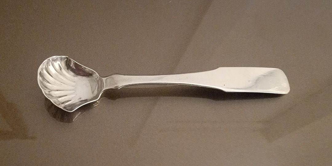 Silver Master Salt Spoon Circa 1860 Shell Bowl - Etsy