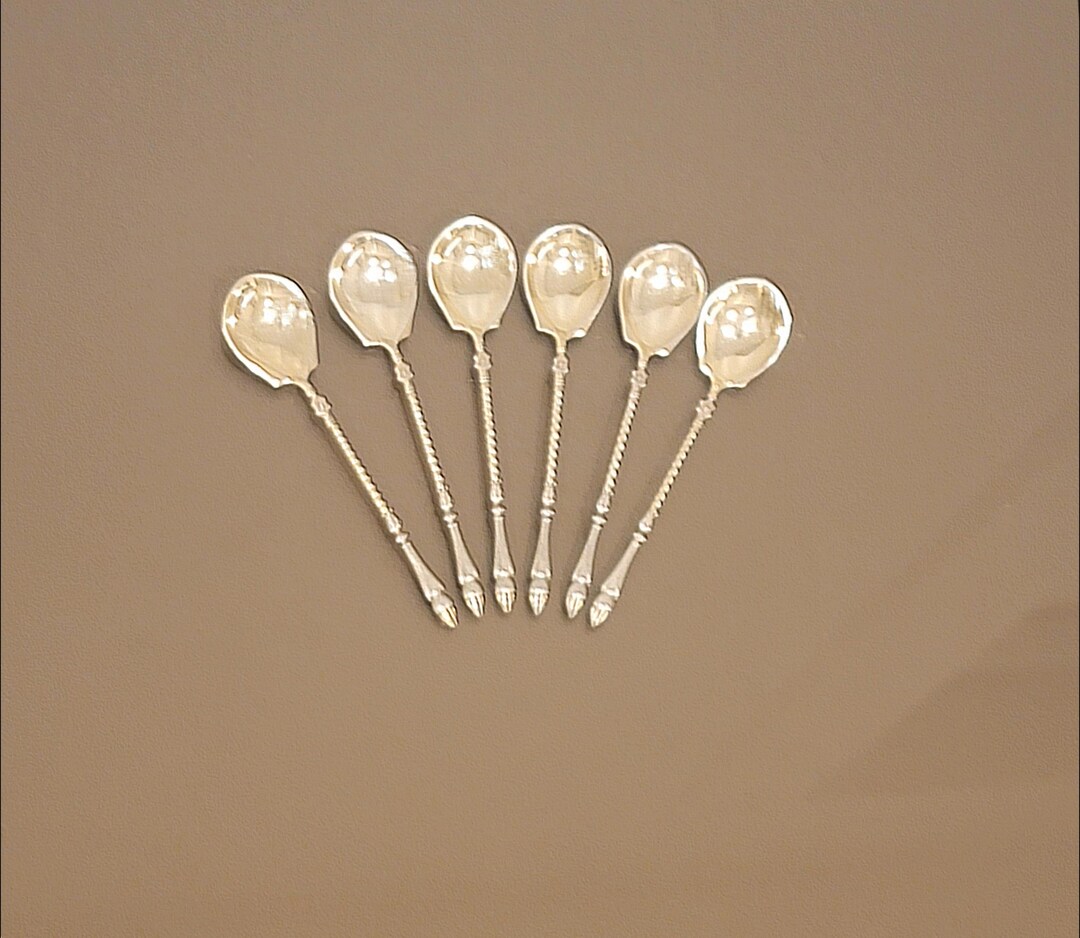 Set of 6 German Silver Hoof Handle Chocolate Spoons - Etsy